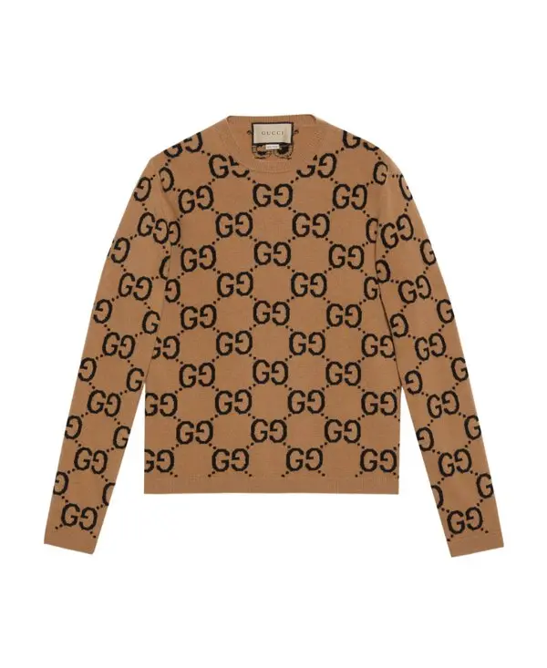 Gucci Gg Jacquard Wool Sweater