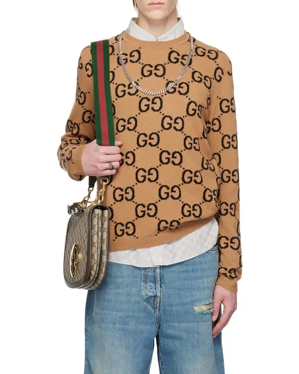 Gucci Gg Jacquard Wool Sweater
