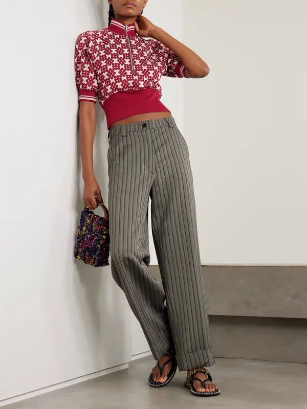 Dries Van Noten Ribbed Jacquard Sweater