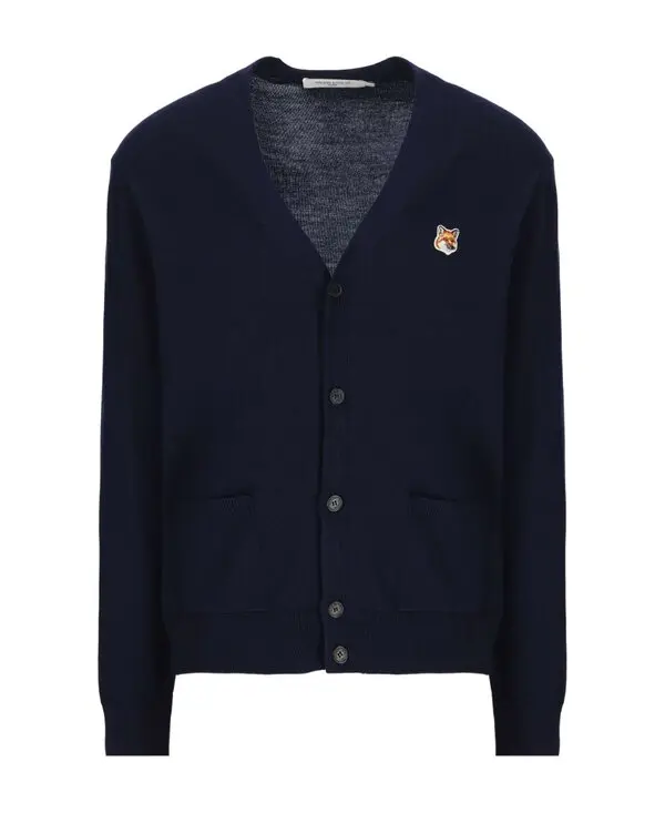 Maison Kitsuné V-neck Long-sleeved Cardigan