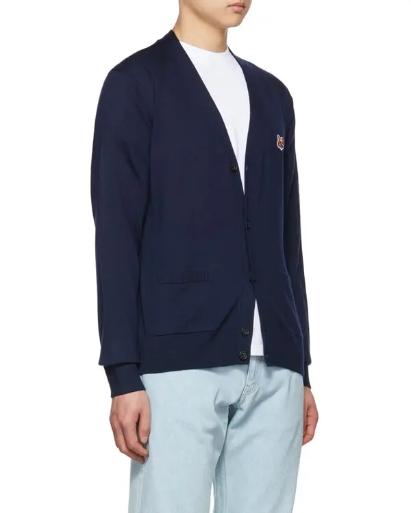 Maison Kitsuné V-neck Long-sleeved Cardigan