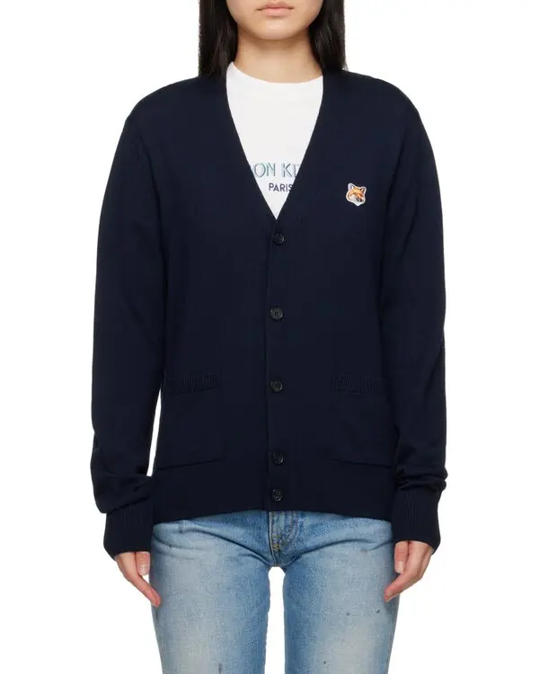 Maison Kitsuné V-neck Long-sleeved Cardigan
