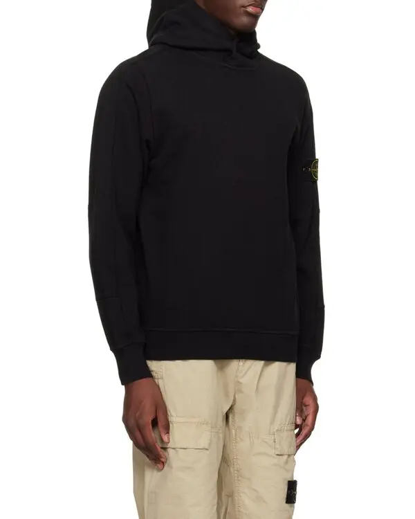 Stone Island Press-stud Fastened Logo Patch Hoodie