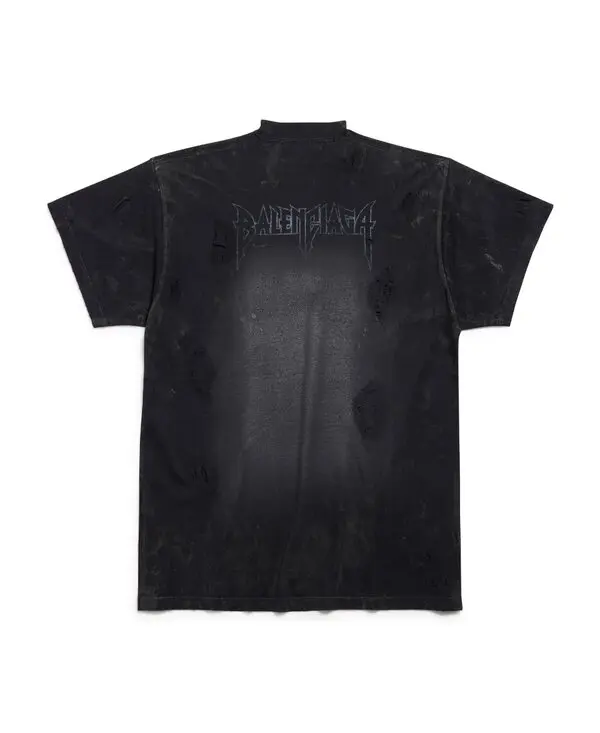 Balenciaga Paris Moon T-shirt Oversized In Faded