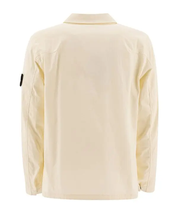 Stone Island Compass Patch Zipped Overshirt