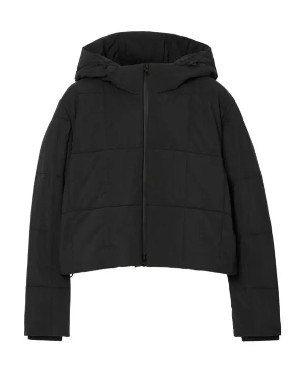 Burberry Hooded Cropped Quilted Down Jacket