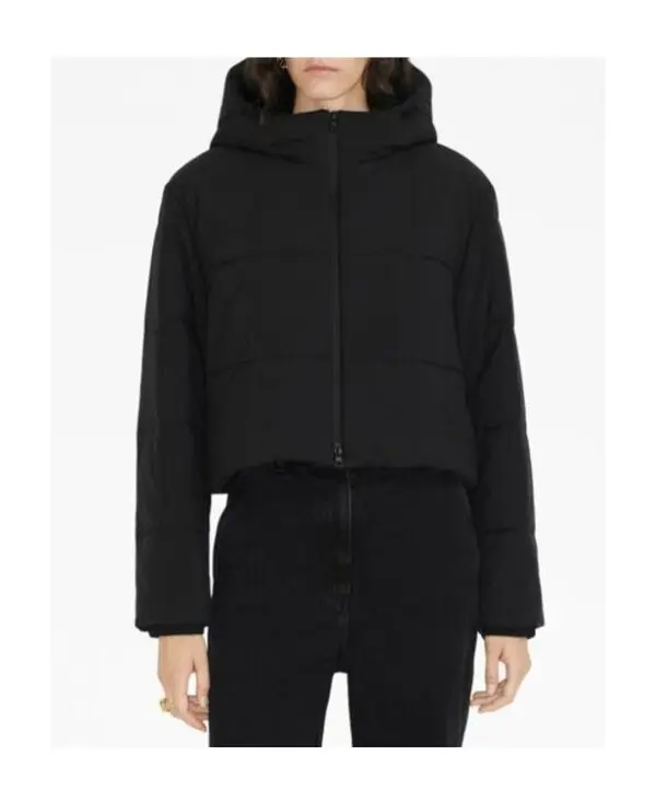 Burberry Hooded Cropped Quilted Down Jacket