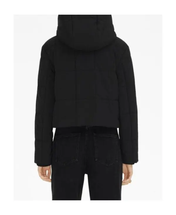 Burberry Hooded Cropped Quilted Down Jacket