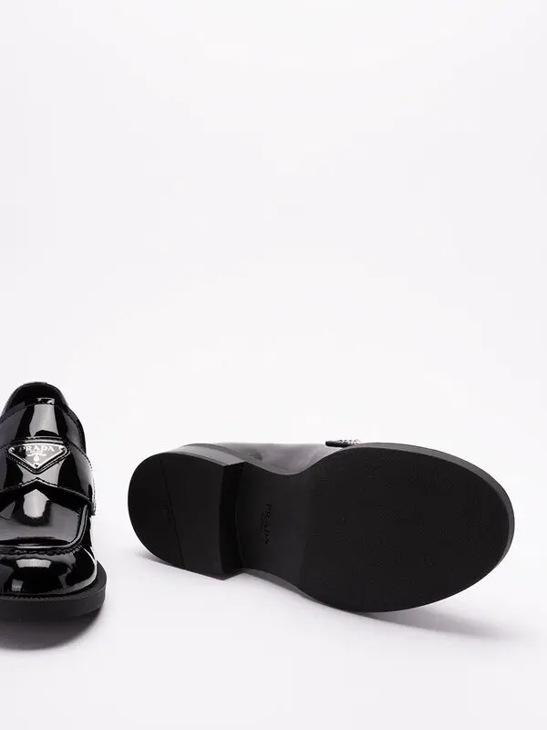 Prada Triangle-logo Slip-on Loafers