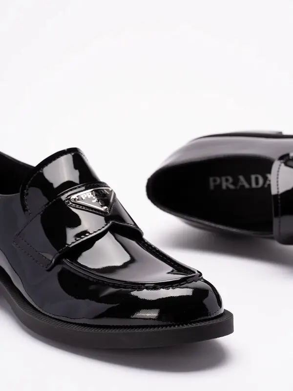 Prada Triangle-logo Slip-on Loafers