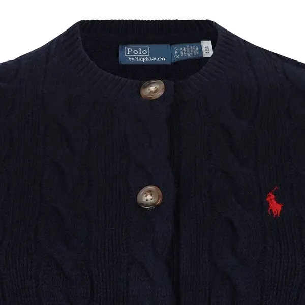 Polo Ralph Lauren Embroidered Crewneck Cardigan - Navy