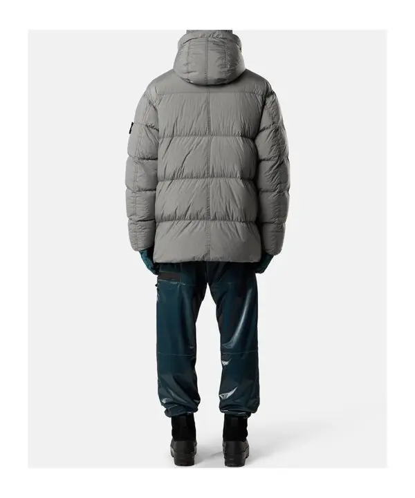 Stone Island Logo Patch Hooded Coat