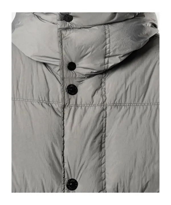 Stone Island Logo Patch Hooded Coat