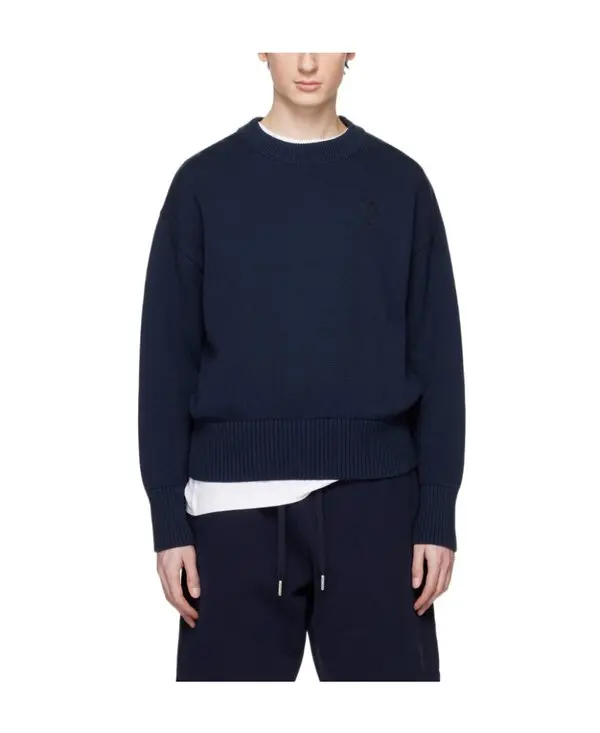 AMI Paris Logo Embroidered Crewneck Jumper