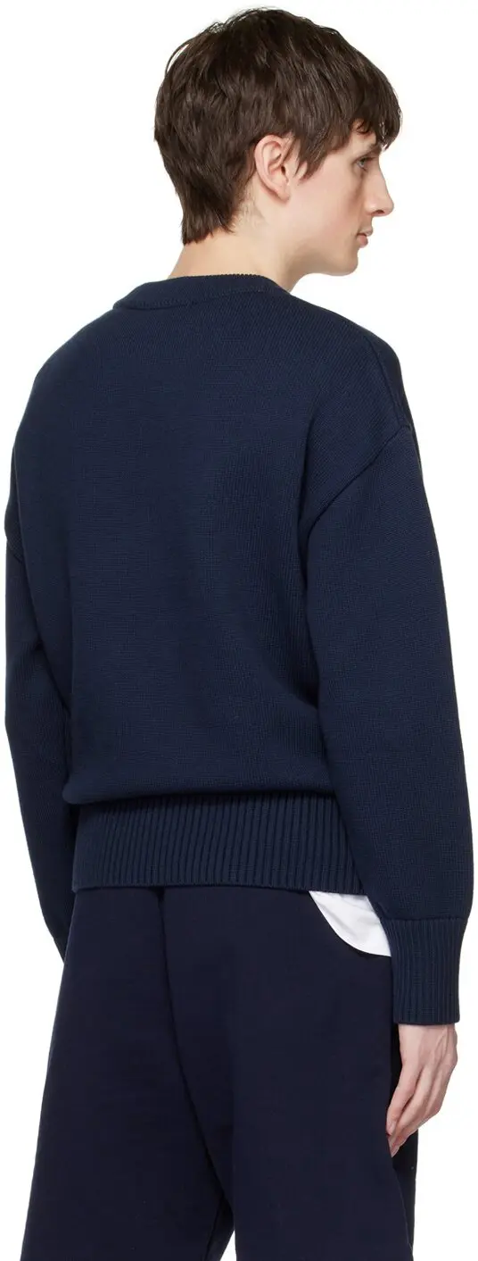 AMI Paris Logo Embroidered Crewneck Jumper