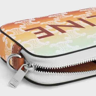 Celine Triomphe Canvas Pouch With Print