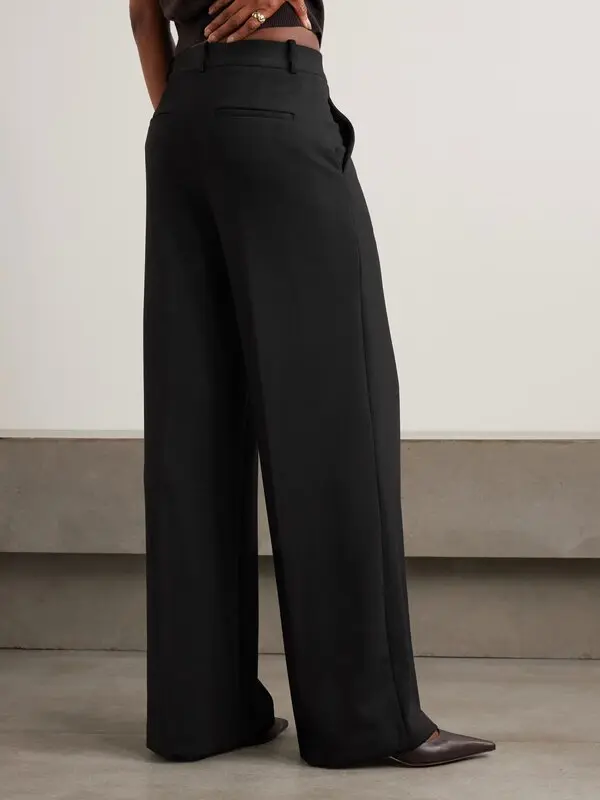 Theory Double-knit Jersey Wide-leg Pants