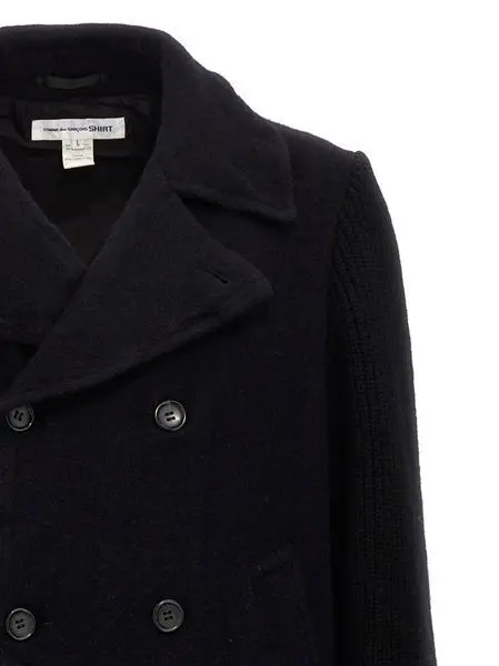 Comme Des Garçons Double Breasted Long Sleeved Coat