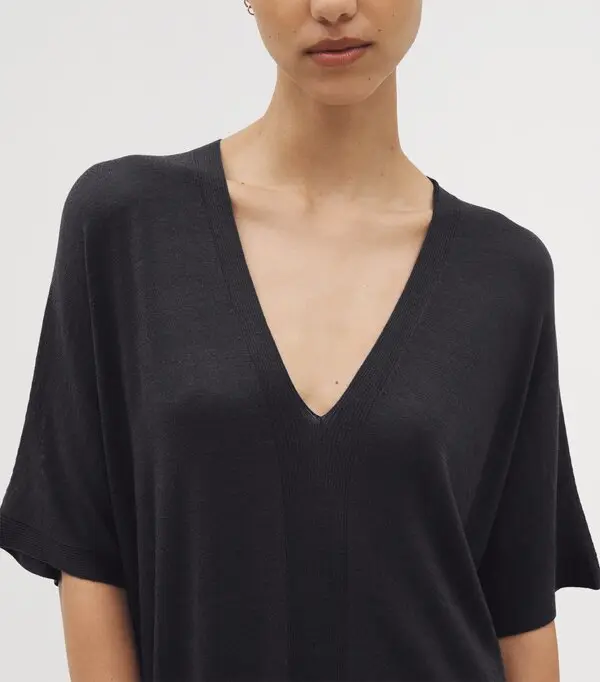 SHELEP Merino-silk V-neck Kaftan