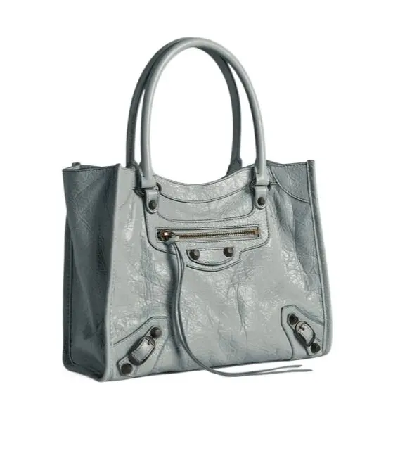 Balenciaga Le City Mini Shoulder Bag - Blue Grey