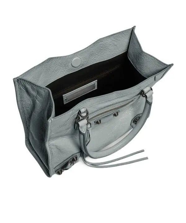 Balenciaga Le City Mini Shoulder Bag - Blue Grey