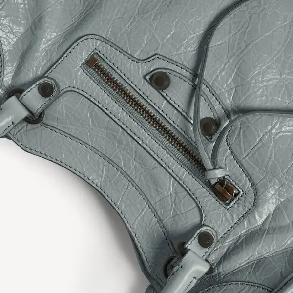 Balenciaga Le City Mini Shoulder Bag - Blue Grey