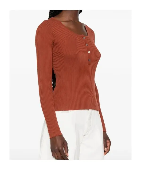ROBERTO COLLINA Ribbed-knit Button-up T-shirt