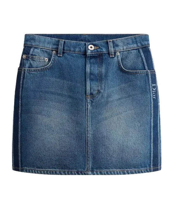 Dior Straight Denim Miniskirt