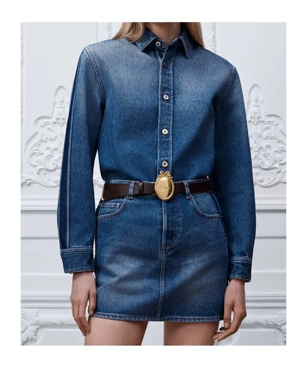 Dior Straight Denim Miniskirt