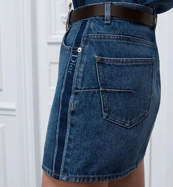 Dior Straight Denim Miniskirt