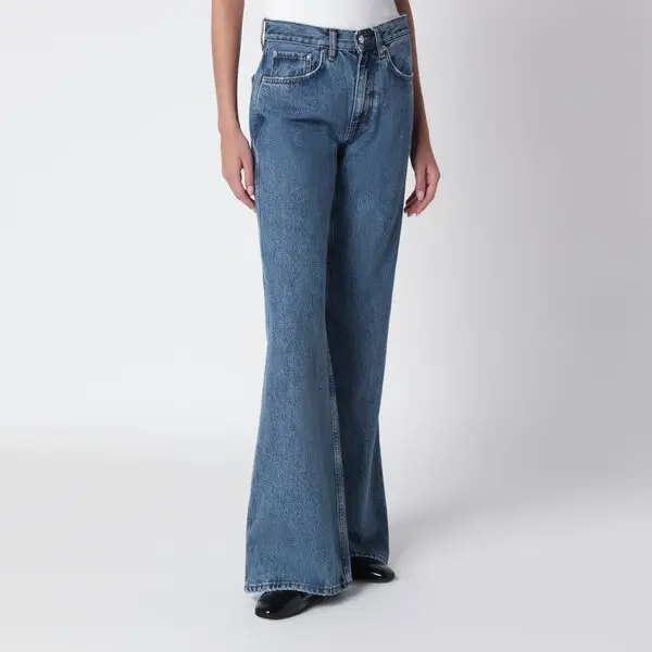 ANINE BING Wyatt Flared Jeans In Freshwater Wash - Blue