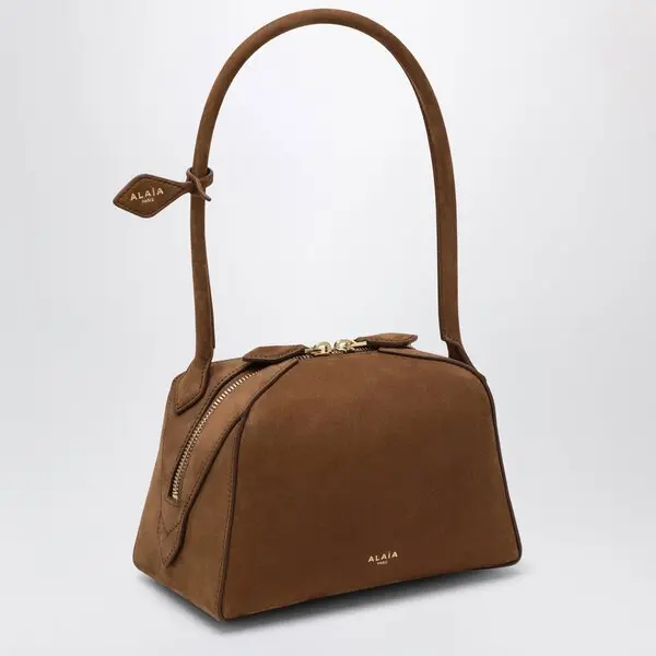 Alaïa Small Le Bouledogue Bag In Light Nubuck - Brown