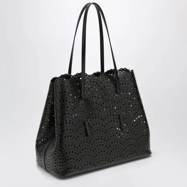 Alaïa Mina 37 Leather Tote Bag - Black