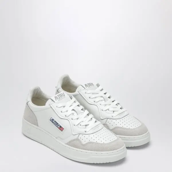 AUTRY Medalist Leather And Suede Low Top Sneakers - White