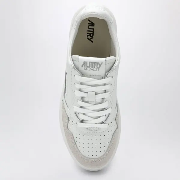 AUTRY Medalist Leather And Suede Low Top Sneakers - White