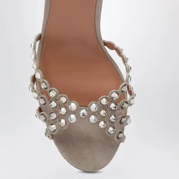 AQUAZZURA Tequila Crystal-embellished Suede Sandals
