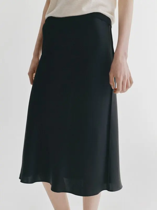 LISA YANG Midi Skirt - Midnight