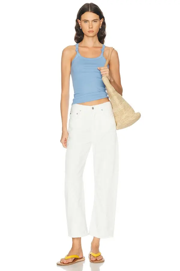 RE/DONE Knotted Ribbed Tank - Seaside