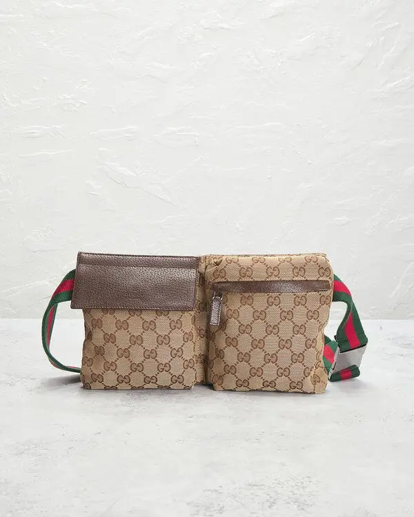 FWRD RENEW Gucci Double Pocket Belt Bag
