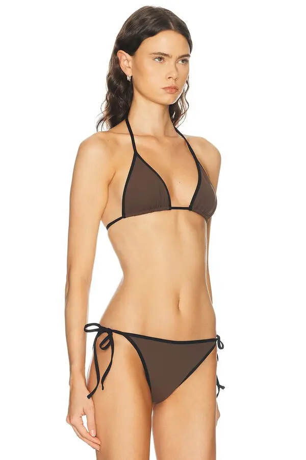 TOTEME Stripe Tie Bikini Top