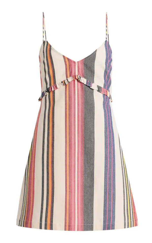 ILIO NEMA Striped Cotton Mini Dress - Multi