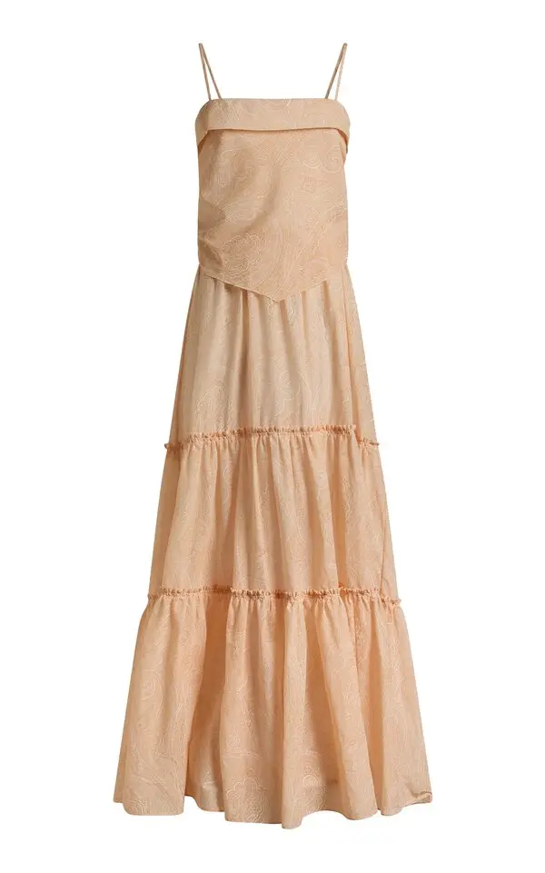 Etro Printed Cotton-silk Maxi Dress - Neutral