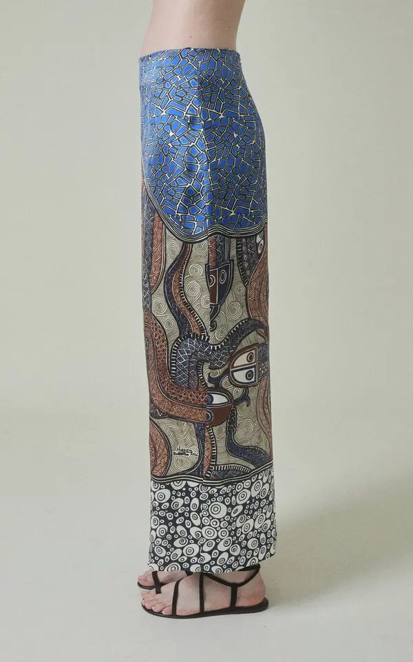 HEIRLOME L. Manuel Morales Silk Maxi Skirt