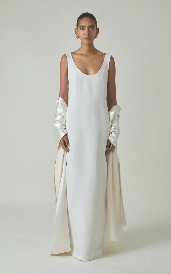 HEIRLOME Delphine Silk-wool Maxi Dress