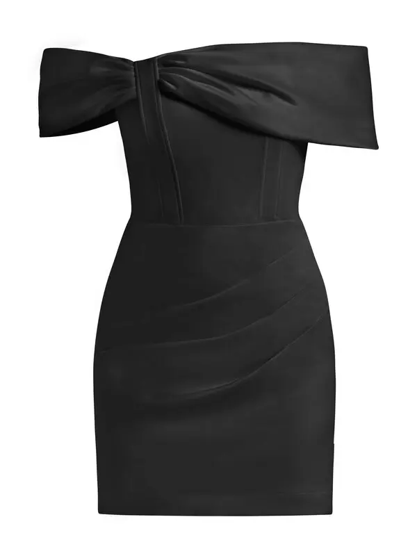 TIA DORRAINE Signature Of The Sun Mini Dress - Black