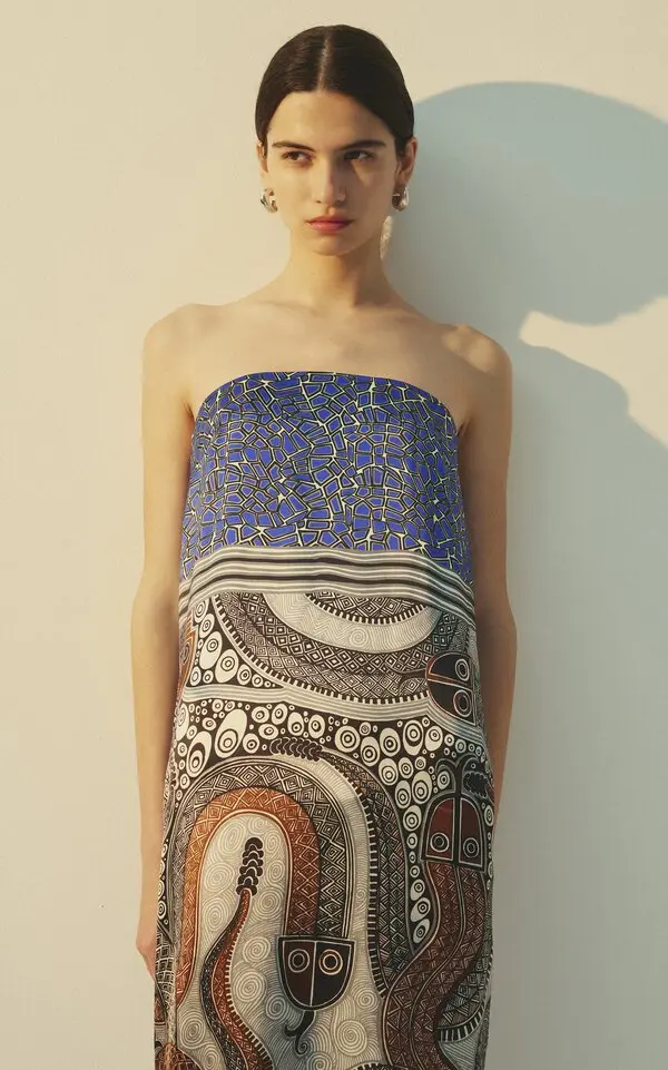 HEIRLOME L. Manuel Morales Silk Maxi Dress