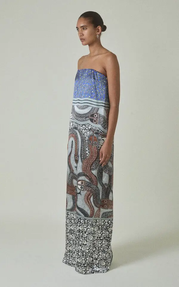 HEIRLOME L. Manuel Morales Silk Maxi Dress
