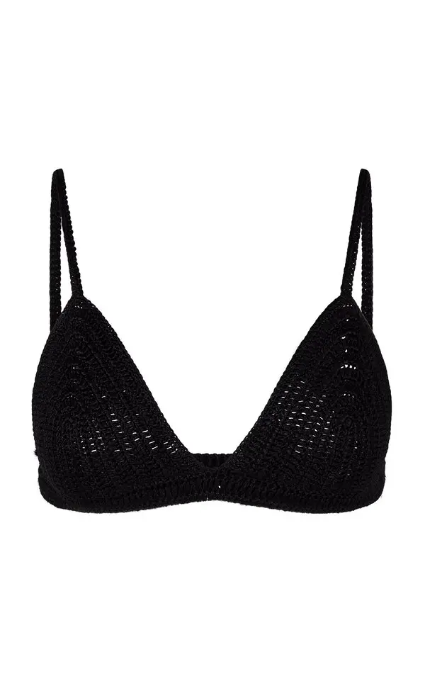 HEIRLOME Agnes Silk Bralette - Black