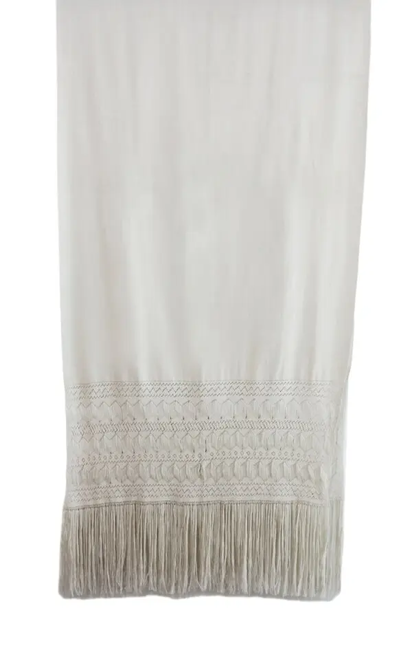 HEIRLOME Rebozo Silk Scarf - Ivory