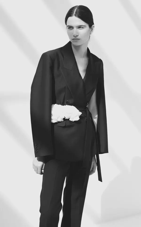 HEIRLOME Antonella Belted Wool-silk Blazer